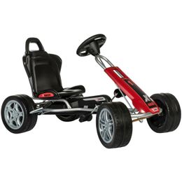 Go-Kart Ferbedo "Ferbedo X-Racer" Tretfahrzeuge rot (silberfarben, rot, schwarz) Kinder BxTxH: 64x102x60 cm