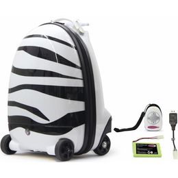 Kinderkoffer Jamara "Zebra" Gr. B/H/T: 31cm x 42cm x 25cm, weiß Kinder Koffer mit 2,4 GHz Fernsteuerung