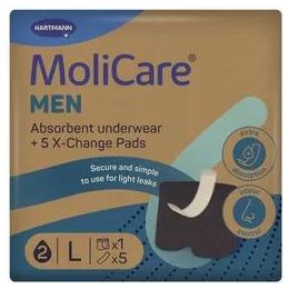 Molicare Men Absorbent Underwear +5 Pads Gr. L 1 St