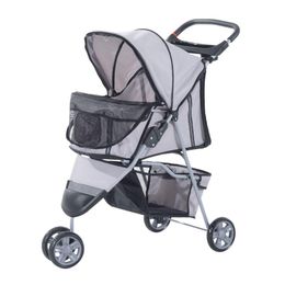 PawHut Hundewagen Hundebuggy Katzenwagen Tierbuggy Pet Stroller Hunde 4 Farben