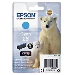 Epson 26 Original Tintenpatrone C13T26124012 Cyan