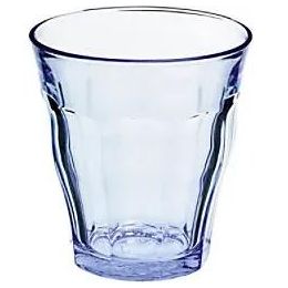 Becher Gehärtetes Glas 220 ml Blau, Transparent 6 Stück