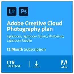 Adobe Creative Cloud Photography Plan 1TB Cloud-Speicher - 1 Benutzer - 1 Jahr - (Windows/Mac) - NL | ✔️ + 100 € gratis Geschenkbox