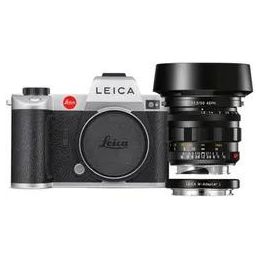 Leica 10618 SL2 Body Silber + Leica 11686 Noctilux-M 50mm F/1.2 ASPH. Schwarz paint finish + Leica 18765 M-Adapter-L Silber | ✔️ 5 Jahre Garantie