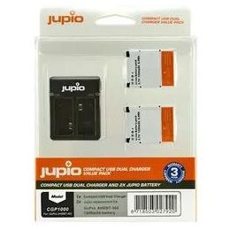 Jupio Kit mit 2x Battery GoPro AHDBT-302 HERO3+ 1200mAh + Compact USB Dual Charger