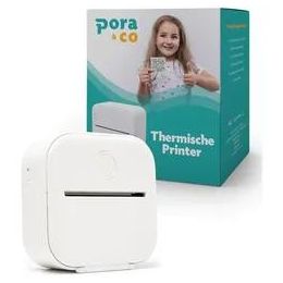 Pora&Co Mini-Fotodrucker für Smartphone, weiß | ✔️ vorübergehende preissenkung