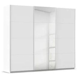 Schwebetürenschrank Rauch "Kleiderschrank Schrank Garderobe AGORDO mit Dekor- oder Hochglanzfront" Schränke Gr. B/H/T: 271cm x 229cm x 62cm, 3 St., weiß (alpinweiß) durchdachte Innenausstattung, in 4 Breiten und 2 Höhen MADE IN GERMANY Bestseller