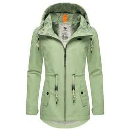 Outdoorjacke Ragwear "Monadis" Gr. L (40), grün (heugrün) Damen Jacken Leichte Übergangsjacke mit wasserdichtem Obermaterial