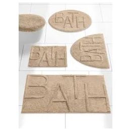 Badematte Heine HOME Badematten Gr. rechteckig (80cm x 150cm),, grau (taupe)