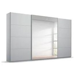 Schwebetürenschrank Rauch "Kleiderschrank Schrank Garderobe BESTSELLER KOLUNA mit Spiegel" Schränke Gr. B/H/T: 315 cm x 210 cm x 62 cm, 3 St., grau (seidengrau) inkl. 2 Innenschubladen sowie extra Einlegeböden MADE IN GERMANY