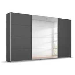 Schwebetürenschrank Rauch "Kleiderschrank Schrank Garderobe BESTSELLER KOLUNA mit Spiegel" Schränke Gr. B/H/T: 315 cm x 210 cm x 62 cm, 3 St., grau (graumetallic) inkl. 2 Innenschubladen sowie extra Einlegeböden MADE IN GERMANY