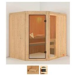 Karibu Sauna "Frigga 2" Saunen ohne Ofen Gr. ohne Ofen, beige (naturbelassen)