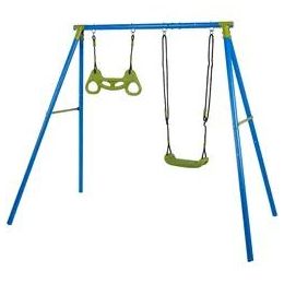 Schaukelkombination SANDORA Schaukeln blau (blau/grün) Kinder Schaukel + Glider, Aufbaumaße H x L B 180 136 240 cm