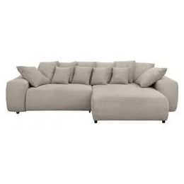 Ecksofa Home Affaire "Sundance II, L-Form" Sofas Gr. B/H/T: 318 cm x 87 cm x 188 cm, Cord, Recamiere beidseitig montierbar, inkl. Bettkasten-inkl. Bettfunktion-inkl. Topper, beige (natur) mit DuraSpring-Taschenfederkern bis 140 kg belastbar