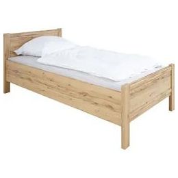 Bett Priess "Husum Schlafzimmer Jugendzimmer Rahmenbett" Betten Gr. ohne Schubkästen, Liegefläche B/L: 100 cm x 200 cm Betthöhe: 48 cm, ohne Matratze, beige (astkernbuchefarben) Baby Bettgestell Jugendbett mit Komforthöhe verschiedene Ausführungen hochwertige Premium Qualität