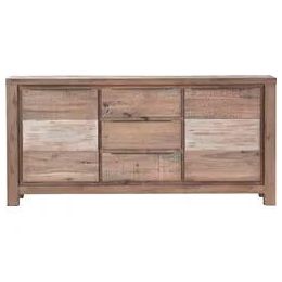 Sideboard GUTMANN FACTORY "Tulsa" Sideboards Gr. B/H/T: 180cm x 85cm x 49cm, 3 St., braun (smoked) Kommode, Breite 130 cm