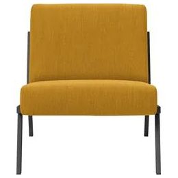 Loungesessel INNOVATION LIVING TM "Vikko 507, Loungesessel, Relaxstuhl, Designsessel" Sessel Gr. Polyester, B/H/T: 62 cm x 68 cm x 77 cm, gelb (curry) Minimalistischer Relaxsessel, Industridesign, schwarzen Metallbeinen