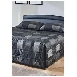 Tagesdecke, schwarz (schwarz, grau), B:297cm L:250cm, Polyester, Westfalia Schlafkomfort, Tagesdecken