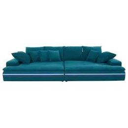 Big-Sofa Inosign "Haiti" Sofas Gr. B/H/T: 300 cm x 85 cm x 142 cm, Aqua Clean Pascha, Mit RGB, blau (petrol) wahlweise mit Kaltschaum (140kg BelastungSitz) und AquaClean-Stoff