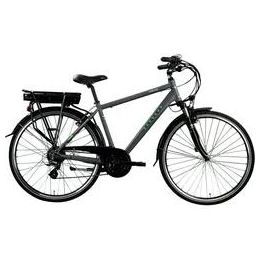 Zündapp E-Bike ZÜNDAPP "Z802 Herren" E-Bikes Gr. 48 cm, 28 Zoll (71,12 cm), grau (grau, grün) Pedelec, Elektrofahrrad für Herren