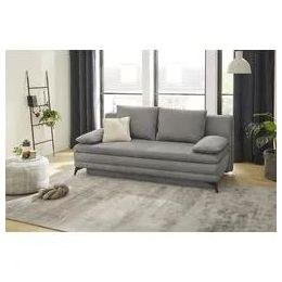 Jockenhöfer Schlafsofa JOCKENHÖFER GRUPPE "Laurin" Sofas Gr. B/T: 202 cm x 105 cm, Luxus-Microfaser, grau (grau, natur) als Dauerschläfer geeignet, Bettfunktion und StauraumBettkasten