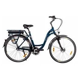 E-Bike MAXTRON "MC 14" E-Bikes Gr. 50cm, 28 Zoll (71,12cm), blau (grau) Pedelec, Elektrofahrrad für Damen u. Herren