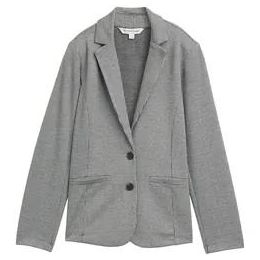 Tom Tailor Damen Jacquard Blazer, schwarz, Gemustert, Gr. XXL