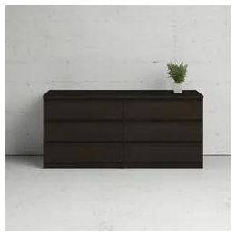 Kommode Inosign "Naia, Aufbewahrung, Schubladenschrank, Sideboard" Sideboards Gr. B/H/T: 153,8 cm x 70,1 cm x 50 cm, 6 St., braun (braun holzstruktur) Sideboard mit 6 Schubladen, Breite 153 cm, Höhe 70 cm