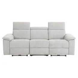 3-Sitzer Home Affaire "Binado" Sofas Gr. B/T: 211cm x 99cm, Webstoff, mit manueller Relaxfunktion-ohne USB-Anschluß, grau mit manueller oder elektrischer Relaxfunktion USB-Anschluss