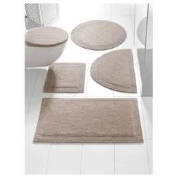 Badematte Heine HOME Badematten Gr. rechteckig (50cm x 90cm),, grau (taupe)