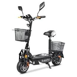 Sitzscooter Rolektro "Rolektro E-Joy 20 Lithium" Scooter schwarz mit Straßenzulassung, bis zu 45 km Reichweite, klappbar