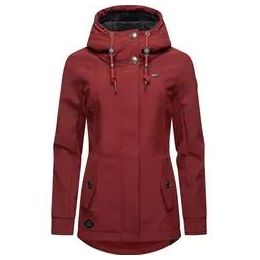 Softshelljacke Ragwear "Monadde Softshell" Gr. 4XL (48), rot Damen Jacken Praktische Softshell Damenjacke