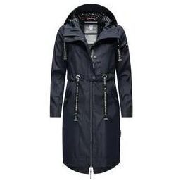 Funktionsparka Navahoo "Josinaa" Gr. XS (34), blau (navy) Damen Jacken stylische Übergangs Outdoorjacke mit Kapuze