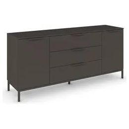 Kommode Rauch "Flipp" Sideboards Gr. B/H/T: 160 cm x 72 cm x 42 cm, 3 St., grau (graphit) 2-türig mit 3 Schubladen und Soft-Close-Funktion