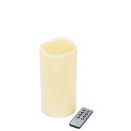 buttinette LED Outdoor Kerze, mit Timer, creme, 20 x 10 cm