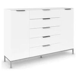 Kommode Rauch "Flipp" Sideboards Gr. B/H/T: 160 cm x 111 cm x 42 cm, 5 St., weiß (alpinweiß) 2-türig mit 5 Schubladen und Soft-Close-Funktion in zwei Breiten