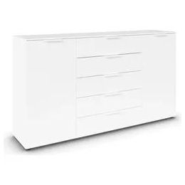 Kommode Rauch "Flipp" Sideboards Gr. B/H/T: 180 cm x 100 cm x 42 cm, 5 St., weiß (alpinweiß) 2-türig mit 5 Schubladen und Soft-Close-Funktion in zwei Breiten