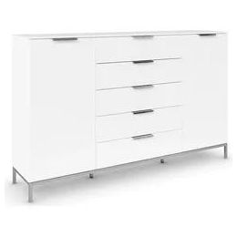 Kommode Rauch "Flipp" Sideboards Gr. B/H/T: 180 cm x 111 cm x 42 cm, 5 St., weiß (alpinweiß) 2-türig mit 5 Schubladen und Soft-Close-Funktion in zwei Breiten