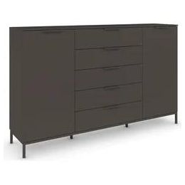 Kommode Rauch "Flipp" Sideboards Gr. B/H/T: 180 cm x 111 cm x 42 cm, 5 St., grau (graphit) 2-türig mit 5 Schubladen und Soft-Close-Funktion in zwei Breiten