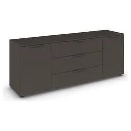 Kommode Rauch "Flipp" Sideboards Gr. B/H/T: 160cm x 61cm x 42cm, 3 St., grau (graphit) 2-türig mit 3 Schubladen und Soft-Close-Funktion