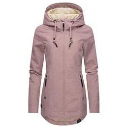 Outdoorjacke Ragwear "Zuzka" Gr. S (36), lila (mauve) Damen Jacken stylische Übergangsjacke mit großer Kapuze