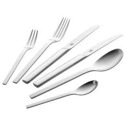 Besteck-Set Zwilling "Minimale", silber (silberfarben), 72 tlg., Edelstahl 18/10, Essbesteck-Sets, rostfreier Edelstahl 18/10, mattiert, spülmaschinengeeignet