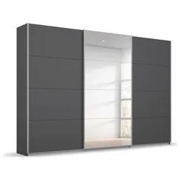 Schwebetürenschrank Rauch "Kleiderschrank Schrank Garderobe BESTSELLER KOLUNA mit Spiegel" Schränke Gr. B/H/T: 271cm x 210cm x 62cm, 3 St., grau (graumetallic) inkl. 2 Innenschubladen sowie extra Einlegeböden MADE IN GERMANY