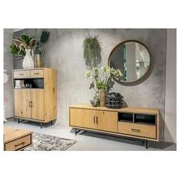 Highboard GUTMANN FACTORY Sideboards Gr. B/H/T: 115cm x 145cm x 43cm, 2 St., beige (natur) Stauraumschrank, Breite 115 cm