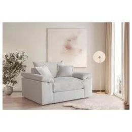 XXL-Sessel Home Affaire "Soft&Cosy" Sessel Gr. Cord, B/H/T: 151cm x 93cm x 123cm, beige (cream) in Cord, inklusive Kissen