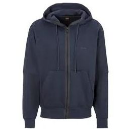 Kapuzensweatjacke BOSS ORANGE "Zedenimhood" Gr. XL, blau (open blue482) Herren Sweatjacken mit Eingrifftaschen