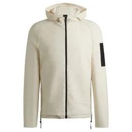 Outdoorjacke BOSS Green "Modak" Gr. M, weiß (open white131) Herren Jacken mit kontrastfarbener Armtasche