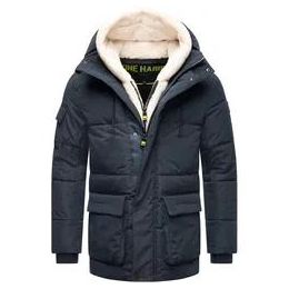 Winterjacke STONE HARBOUR "Lauroo XX" Gr. M (50), blau (navy) Herren Jacken urbane Steppjacke mit kuscheligem Kunstpelz-Kragen