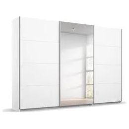 Schwebetürenschrank Rauch "Kleiderschrank Schrank Garderobe BESTSELLER KOLUNA mit Spiegel" Schränke Gr. B/H/T: 271 cm x 210 cm x 62 cm, 3 St., weiß (alpinweiß) inkl. 2 Innenschubladen sowie extra Einlegeböden MADE IN GERMANY