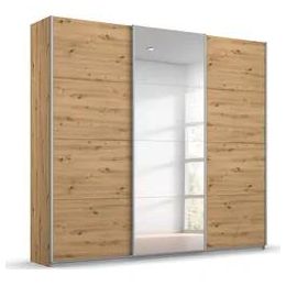 Schwebetürenschrank Rauch "Kleiderschrank Schrank Garderobe BESTSELLER KOLUNA mit Spiegel" Schränke Gr. B/H/T: 203 cm x 229 cm x 62 cm, 3 St., braun (eiche artisan) inkl. 2 Innenschubladen sowie extra Einlegeböden MADE IN GERMANY